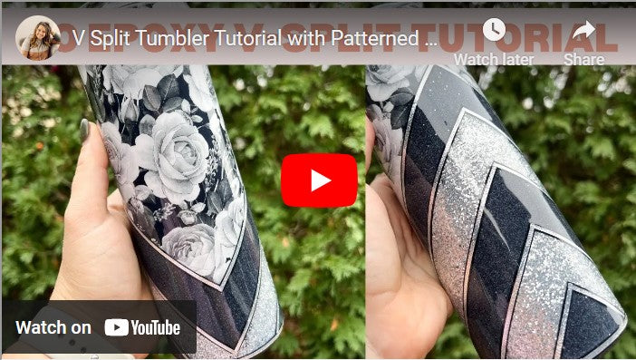 V Split Tumbler Tutorial with Patterned Vinyl – Donkey Craft Vinyl