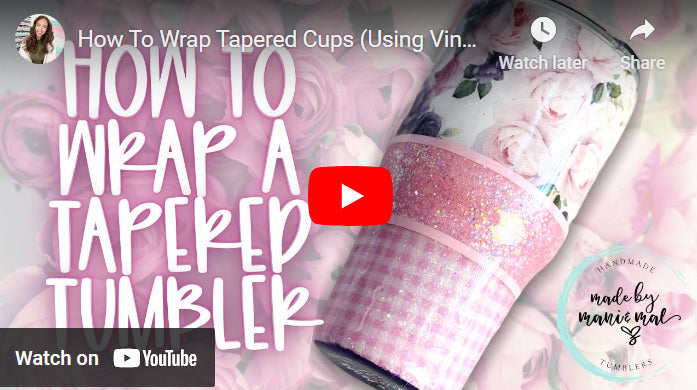 How To Wrap Tapered Cups Using Patterned Adhesive Vinyl – Donkey Craft ...